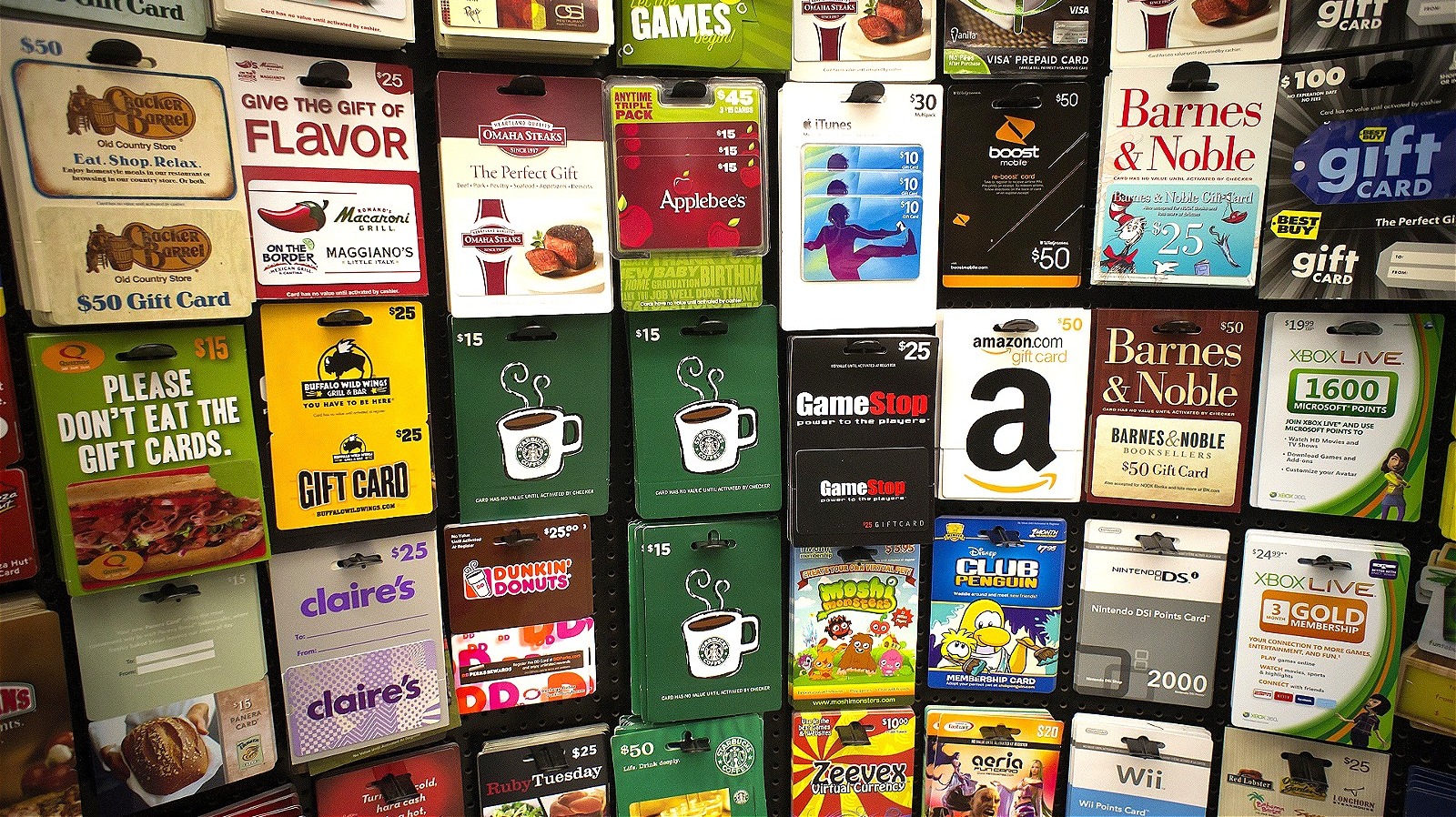 Buying Gift Cards From A Store's Display Rack Could Get You Scammed